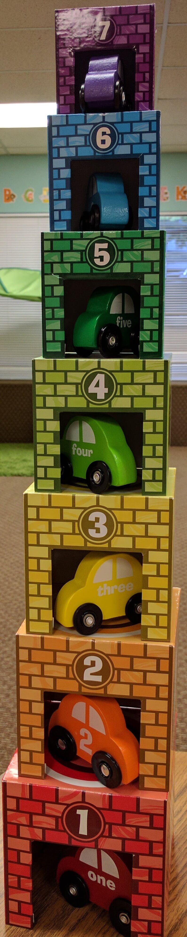 Learn Counting, Sorting, and Colors with Stacking Garages - Learn Richly